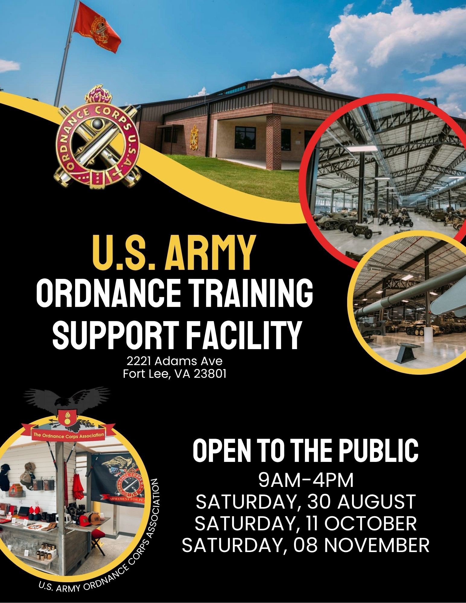 Upcoming Ordnance Training Support Facility Open House dates.
